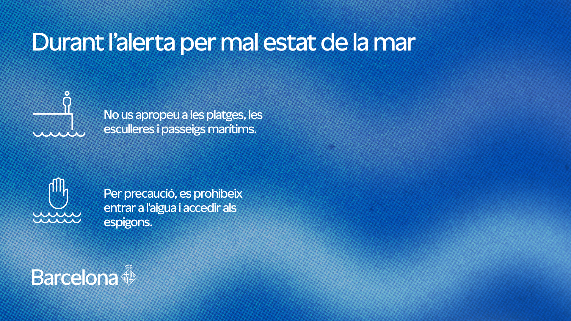 Rough sea warning PLANTILLA | Bombers de Barcelona | Ajuntament de ...